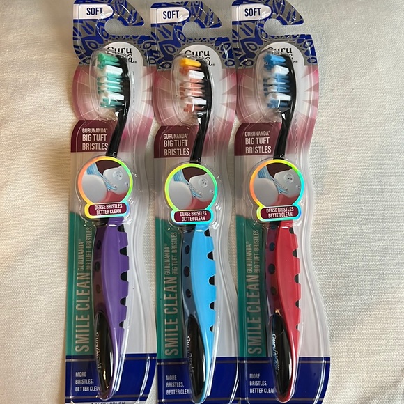 Bath & Body | 3 Pack Soft Toothbrushes Dense Bristles Better Clean Blue ...